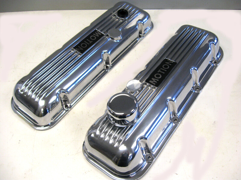 1965-73 CHEVY BALDWIN MOTION EMBOSSED VALVE COVERS PAIR RARE BIG BLOCK ...