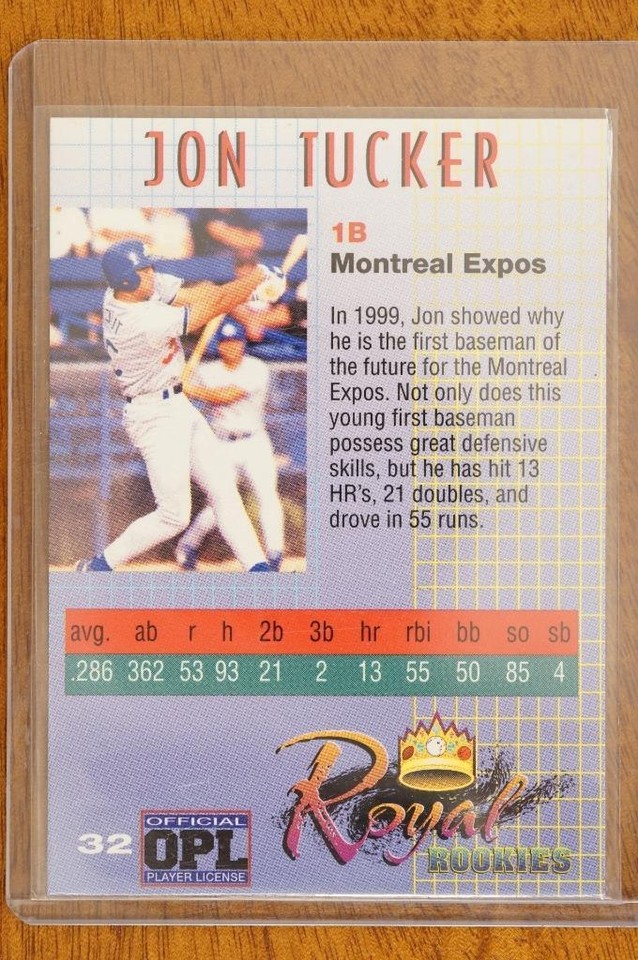 2000 Jon Tucker /4950 Royal Rookies Signature Series Baseball Card ...