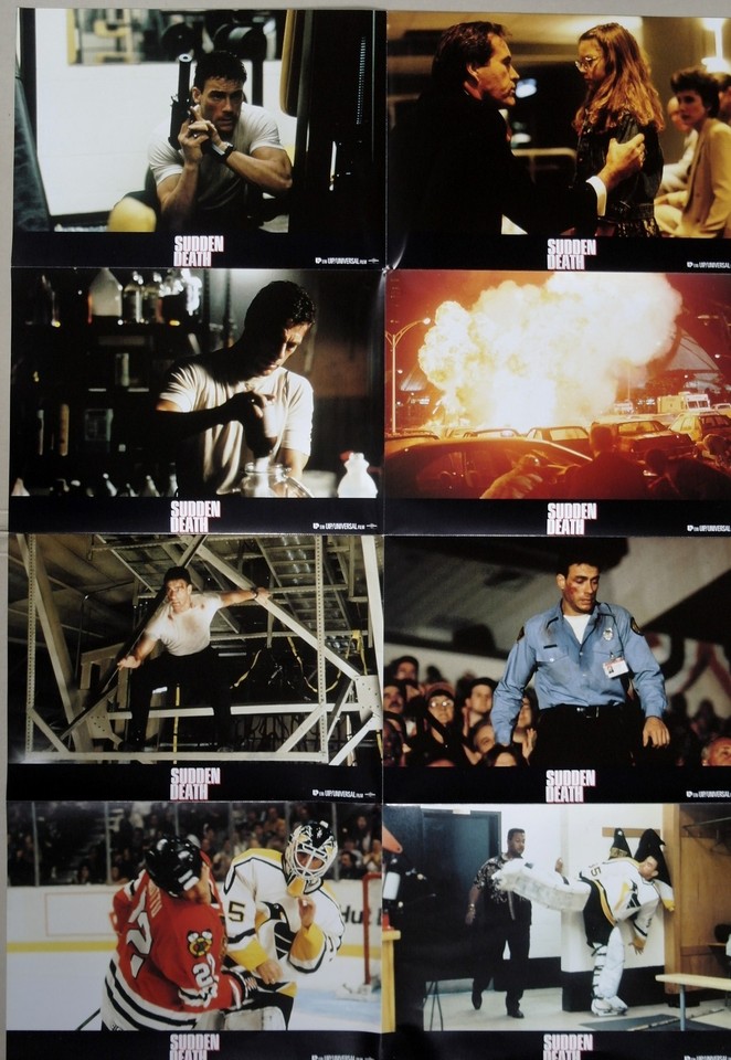 Z376 8x Aushangfotos SUDDEN DEATH 1995 Jean-Claude Van Damme, Powers ...