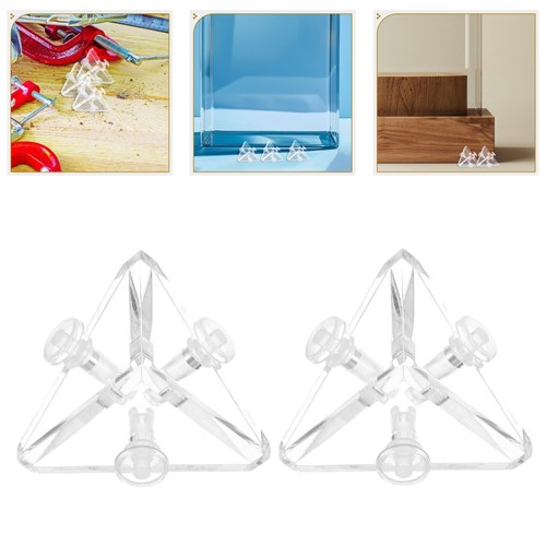 12pcs Transparent Acrylic Triangle Connectors With Rivets Glass Panel ...