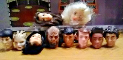 10 Mix RETRO / MEGO HEADS for 8 INCH FIGURE SPOCK / Worf & More | eBay