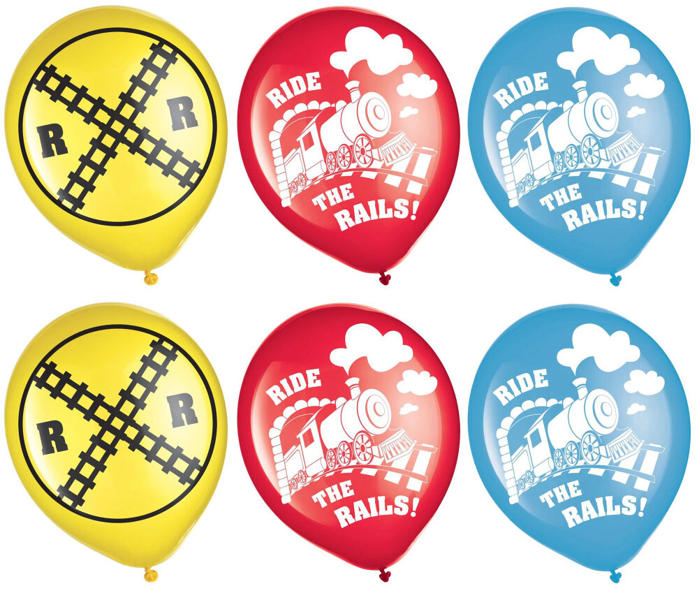 Train Balloons ~ Thomas All Aboard Printed Latex Balloons Birthday ...