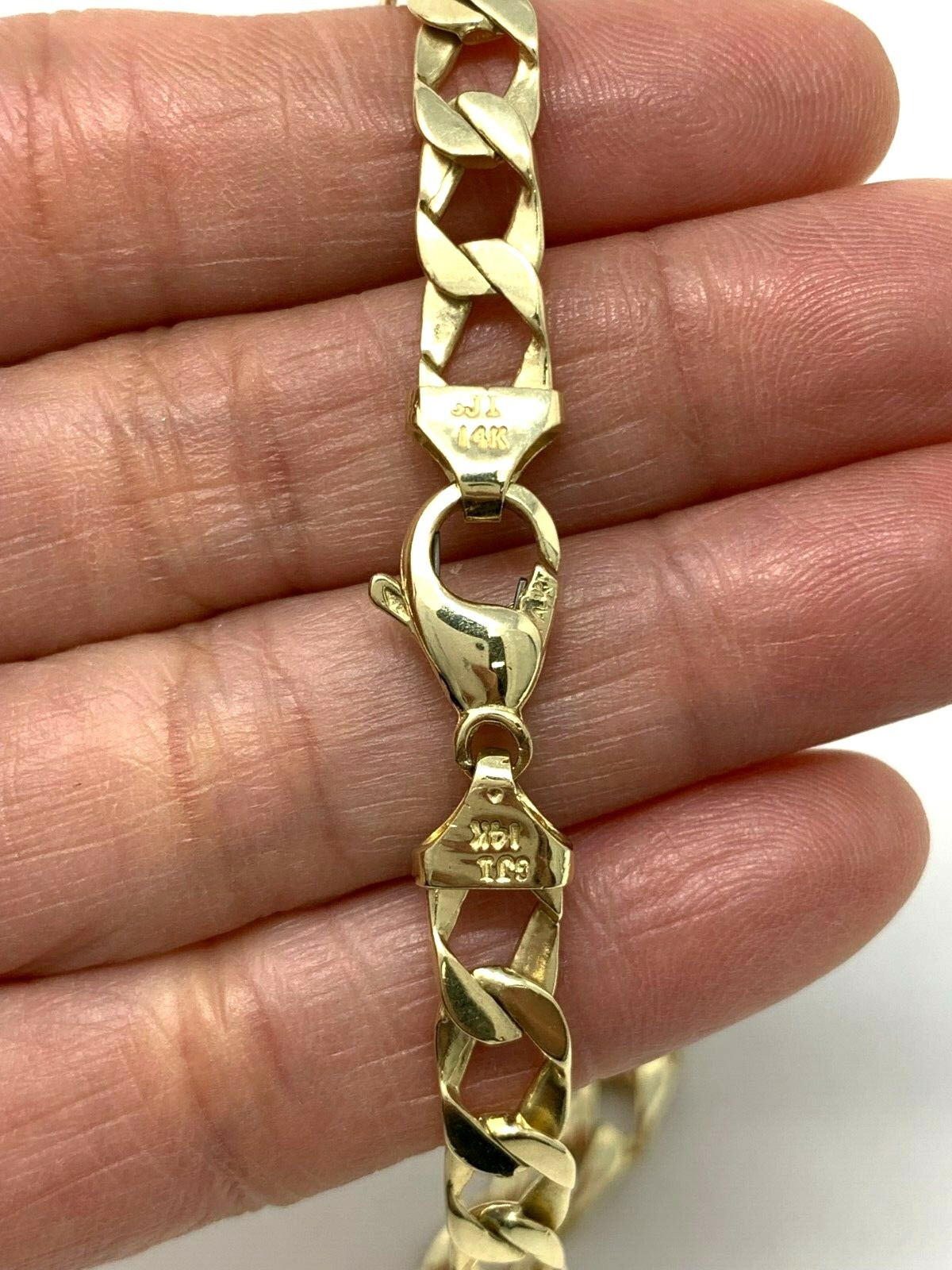 14k Yellow Gold Flat Cuban Link Chain Necklace 20" 6.3mm 32 grams | eBay