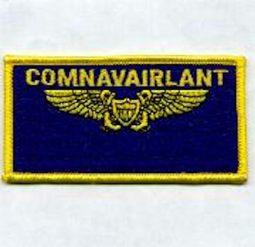 USN NAVY COMNAVAIRLANT NFO NAME TAG NAS NORFOLK MILITARY EMBROIDERED ...