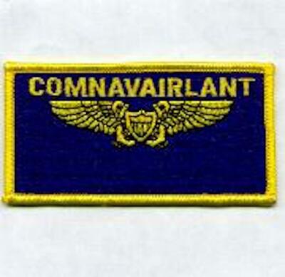USN NAVY COMNAVAIRLANT NFO NAME TAG NAS NORFOLK MILITARY EMBROIDERED ...