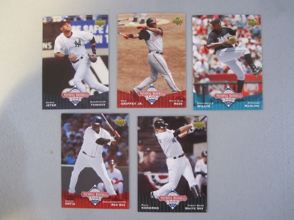 2006 National Baseball Card Day- Complete 17 Card Set (Base and Inserts ...