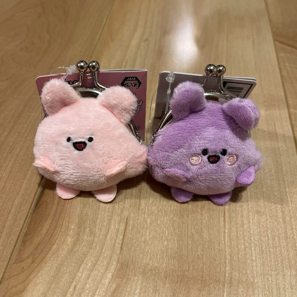 Asamimi chan Plush Stuffed Toy Pouch purse with a metal clasp 2 Set ...