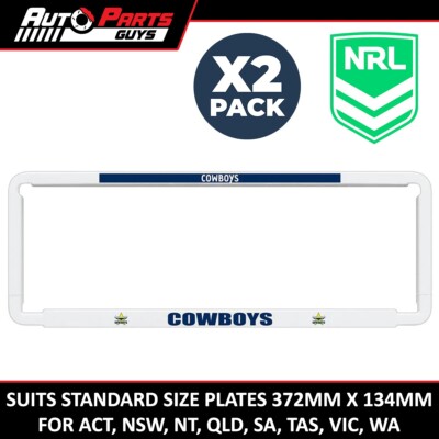 Official NRL Number Plate Frame Surround Pair North Queensland Cowboys ...