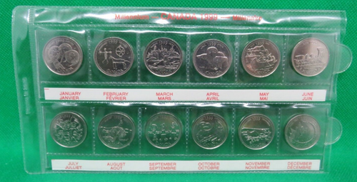 Canada 1999 Millennium 12x 25 Cent Quarter Coin Set In Holder | eBay