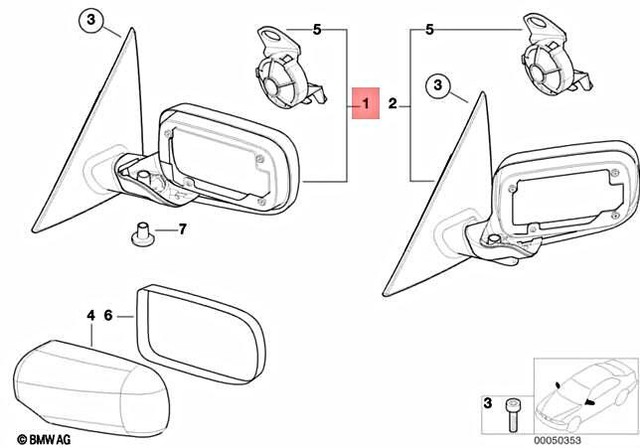 BMW E46 3-series Sedan Side Mirror Left Driver 51167153075 for sale ...