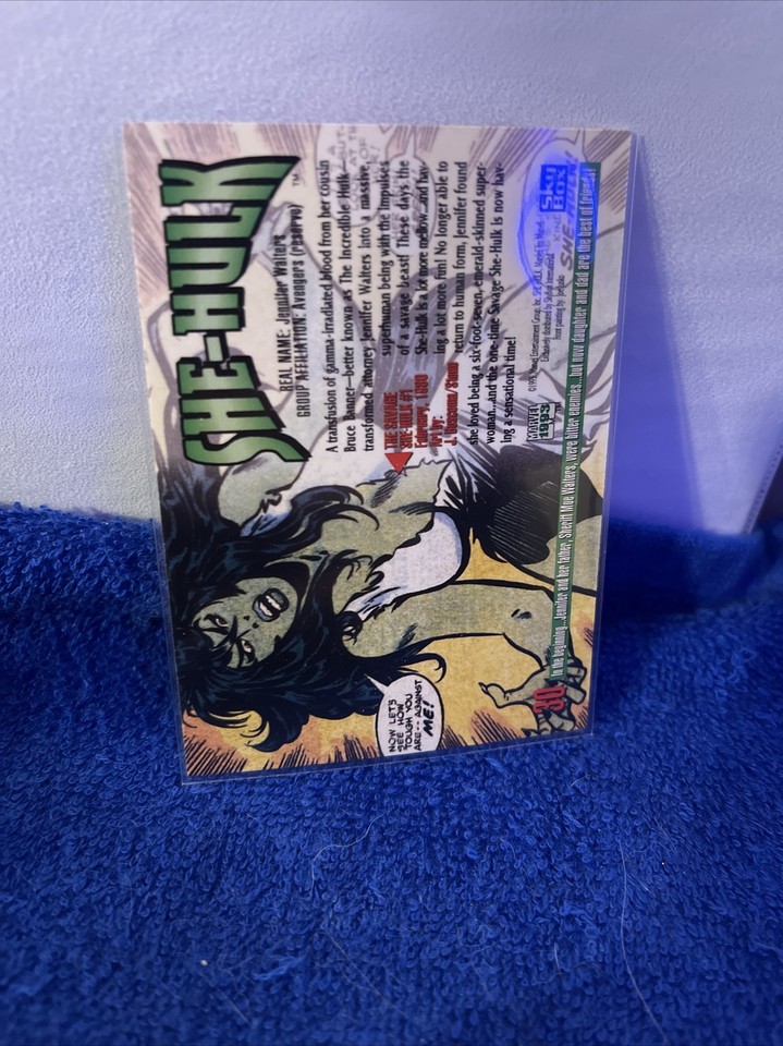 1993 Marvel Masterpieces (SkyBox) SHE-HULK Card #30 JOE JUSKO! | eBay
