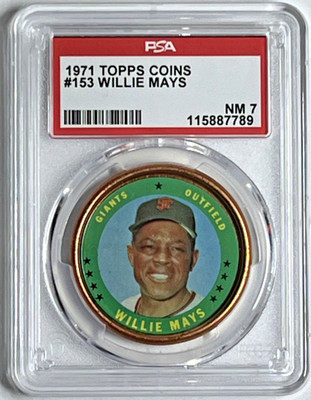 1971 TOPPS COINS WILLIE MAYS #153 PSA 7 | eBay