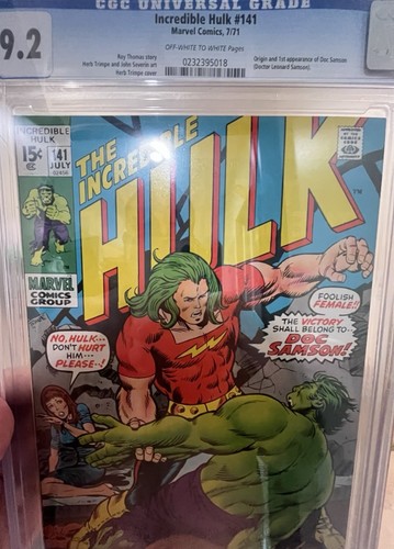 Marvel The Incredible Hulk #141 Graded 9.2 First Appearance Of Doc ...