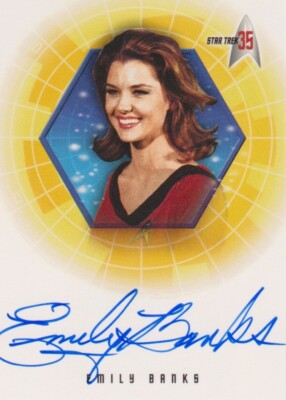 STAR TREK 35th ANNIVER HOLOFEX EMILY BANKS AS YEOMAN BARROWS AUTOGRAPH ...