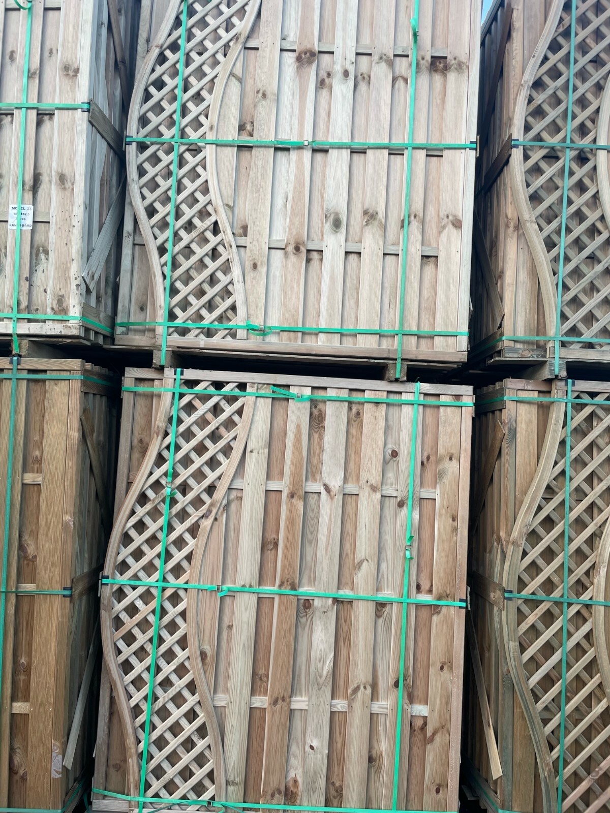 6x3 Decorative Lattice Top Pressure Treated European Garden Fence Panel ...