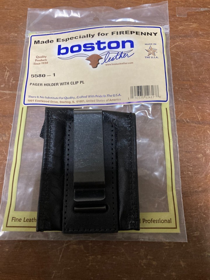 New Boston Leather 5580-1 Pager Holder With Metal Clip | eBay