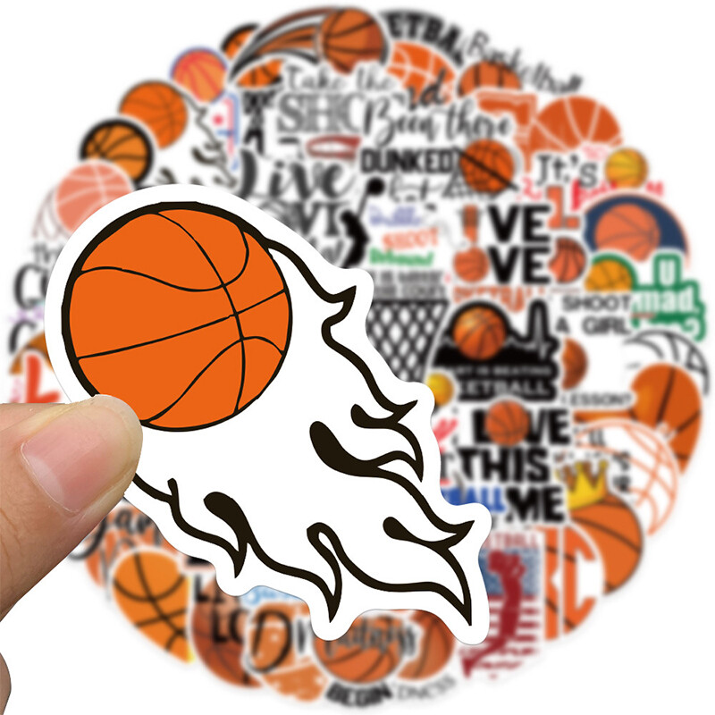 50Pcs Basketball Sport Graffiti Stickers For Suitcase Guitar Laptop ...