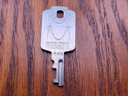 Presto Lock Company Vintage Key #1646 Garfield New Jersey USA | eBay