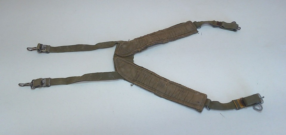 Vintage Vietnam Era USGI M1956 OD Green H Harness Equipment Suspenders ...