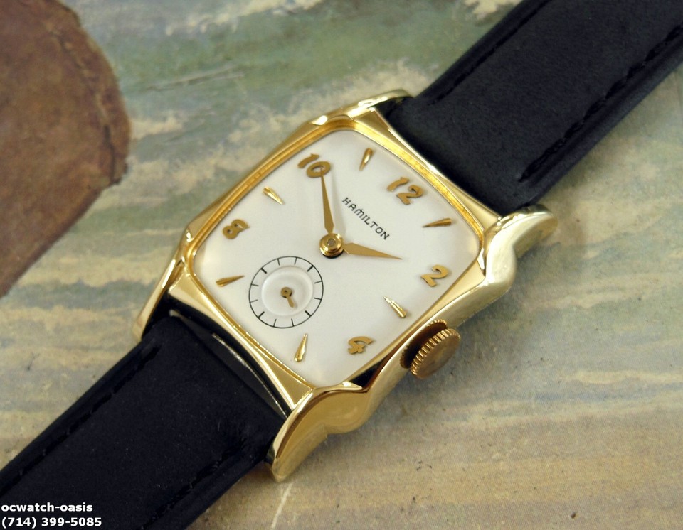 1950's Vintage HAMILTON TYRONE, Stunning White Dial, Serviced ...