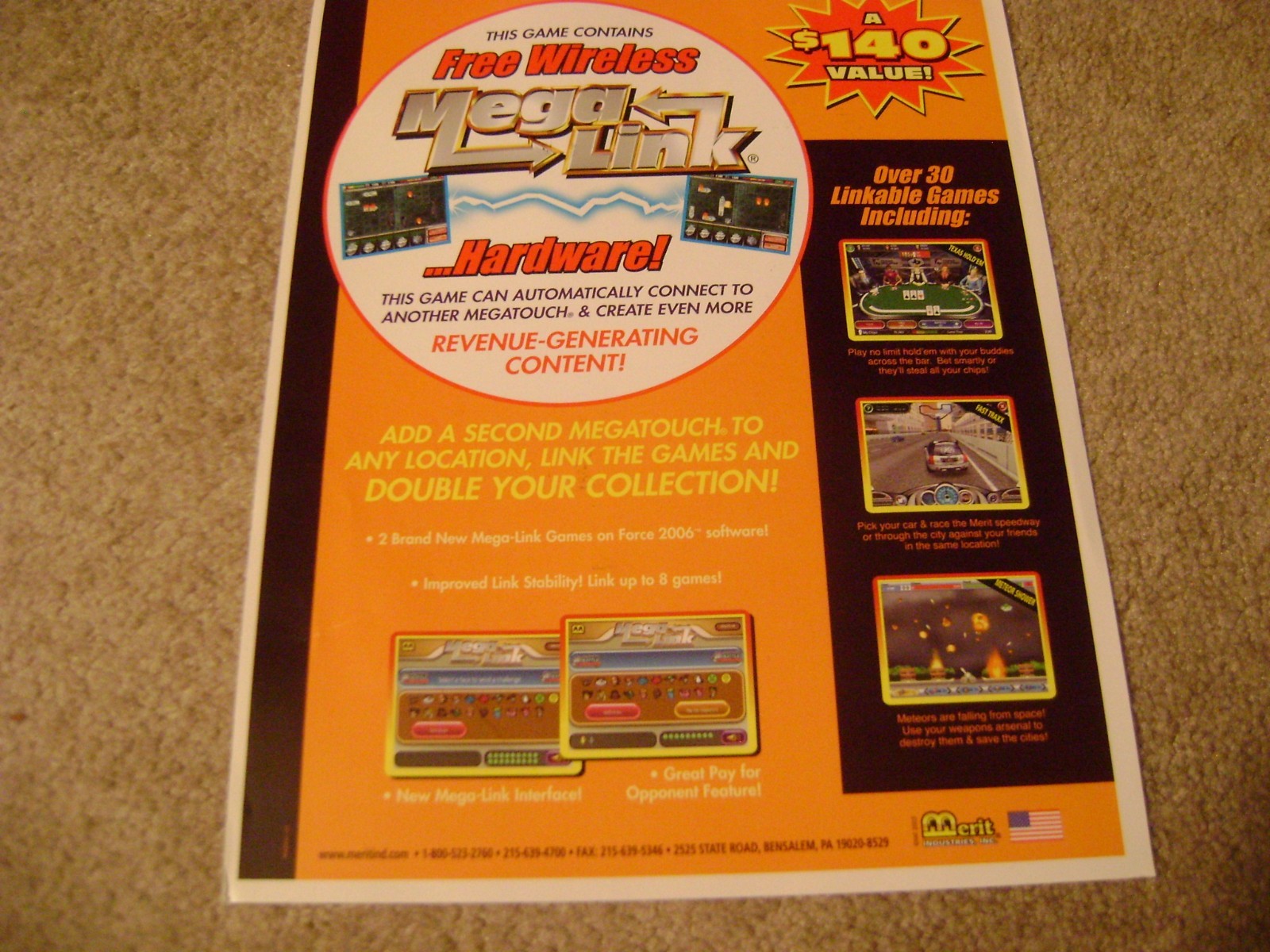 Merit Megatouch Mega Touch video flyer Touch screen | eBay