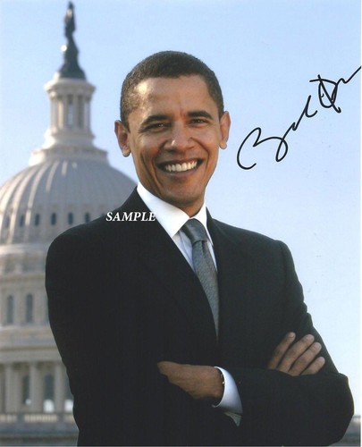 BARACK OBAMA REPRINT AUTOGRAPHED SIGNED 8X10 PHOTO PRESIDENT UNITED ...