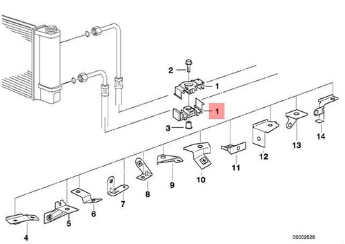 Genuine BMW E30 E31 E32 E34 Oil Cooler Pipe Bracket x10 pcs OEM ...