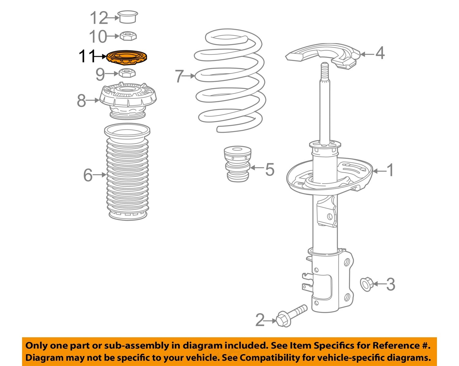 GM OEM 11-22 Cascada Front Suspension Struts Components-Upper Plate ...