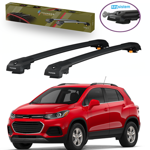 Roof Racks Cross Bars Black alum. Anti-Theft lock Fits Chevrolet Trax ...
