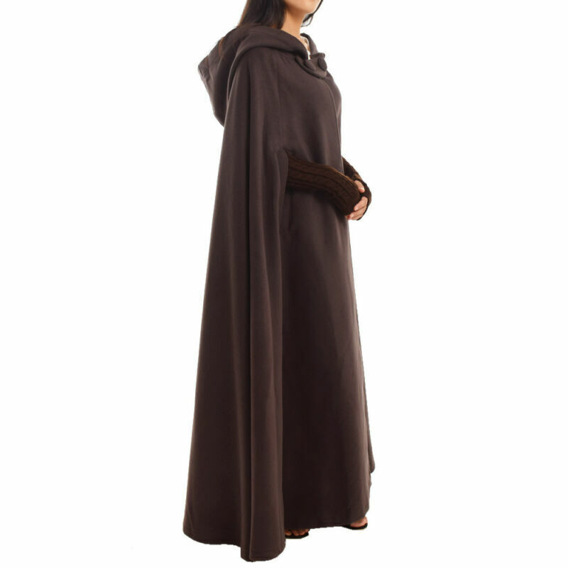 Women's Hooded Cloak Cape Bridal Wedding Cloak Thick Coat Halloween ...