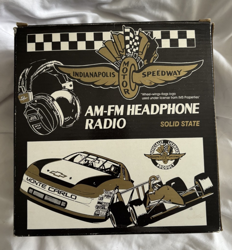 Vintage Indianapolis Motor Speedway AM/FM Radio Headphone Set Used W ...