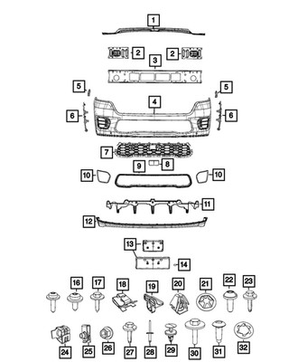 Genuine Mopar Fog Lamp Applique Right 7JD05SZ0AA | eBay