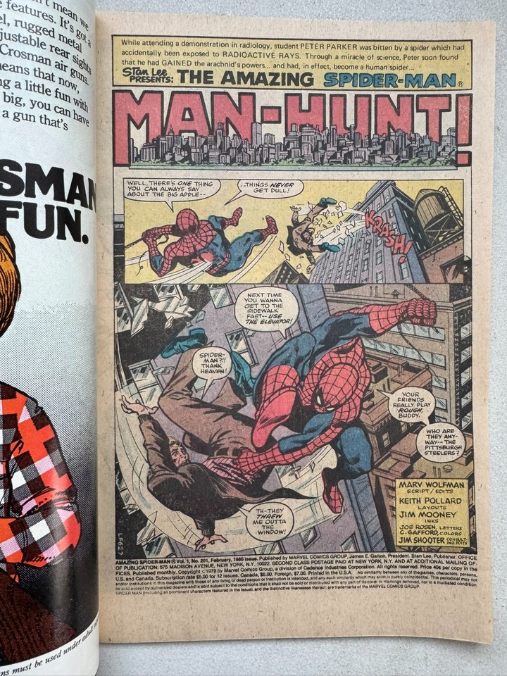 AMAZING SPIDER-MAN #201 (MARVEL COMICS FEB 1980) PUNISHER - UPC cross ...