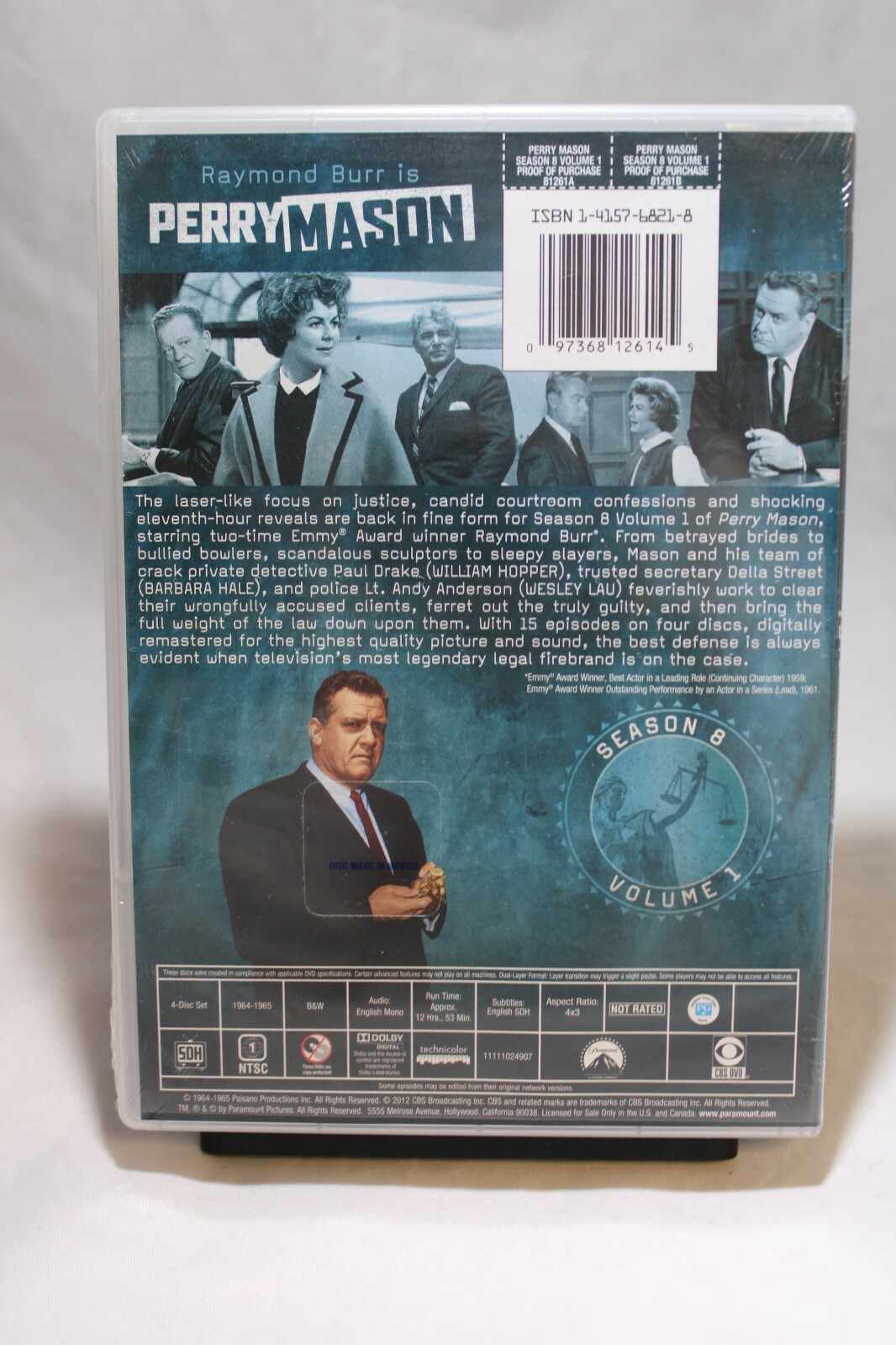 Perry Mason: Season 8, Vol. 1 (DVD, 2012, 4-Disc Set) for sale online ...