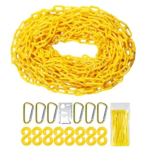 Plastic Barrier Chain 100', Yellow H-3364Y Uline, 49% OFF