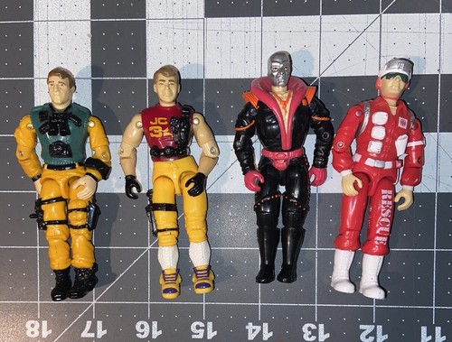 Hasbro Vintage GI Joe O-ring Figures Lot Destro Tracker Scoop lifeline ...