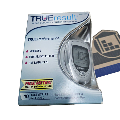 NEW SEALED TrueResult True Result Glucose Meter System With 10 STRIPS ...