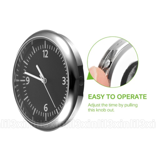 Pocket Mini Quartz Analog Watch Stick-On Clock For Car Boat Motorcycle ...