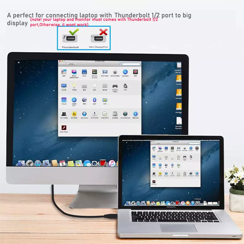 Thunderbolt 2 to Thunderbolt 2 Cable 0.5m For Apple Macbook Pro mini ...