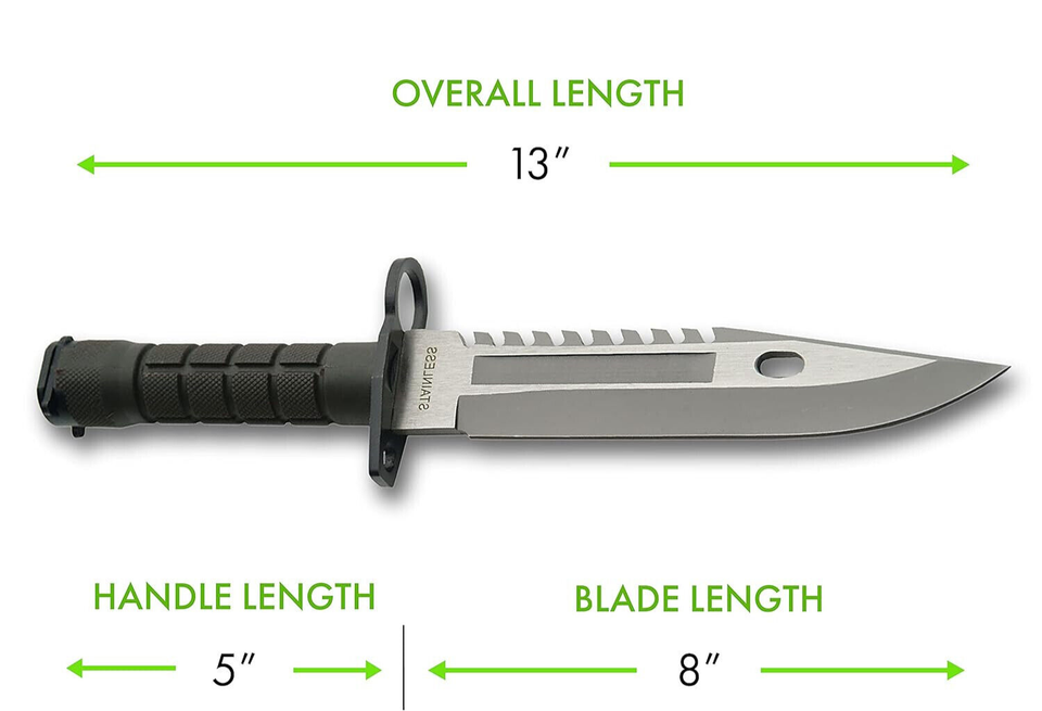 Heavy Duty Military Saber Bayonet M9 Knife copy Army Style Sheath Type ...