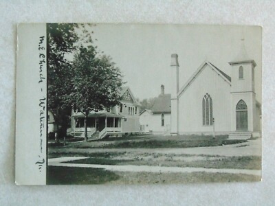 J2368 Postcard RPPC IL Illinois ME Church Waterman | eBay