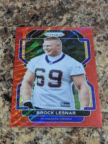 2021 Panini Prizm Ruby Red Wave Brock Lesnar /149 - MIN Vikings NFL | eBay