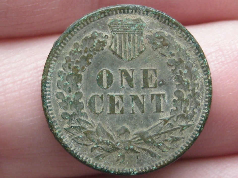 1881 Indian Head One Cent Penny- LIBERTY, 1.5 Diamonds, XF/AU Obverse ...