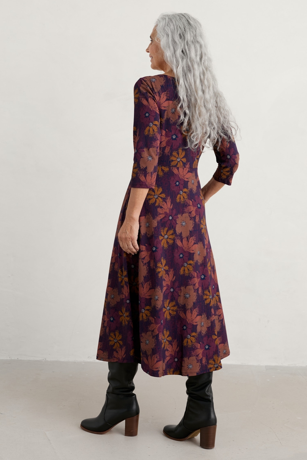 Seasalt Women's - navy Veronica Midi Dress (GOTS) - Petite - Floral ...