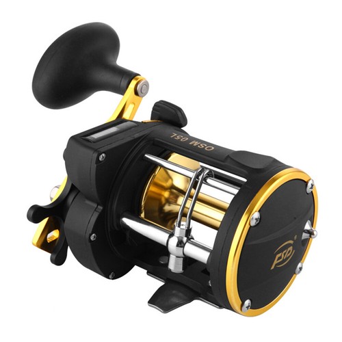 Fishing Reels Full Metal Trolling Boat Sea Fishing Drum Wheel with Line ...