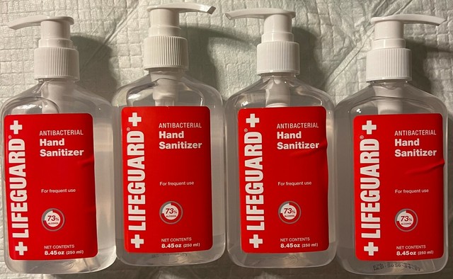 LIFEGUARD Antibacterial Hand Sanitizer Gel 73 Alcohol 8.45 oz Bottles ...