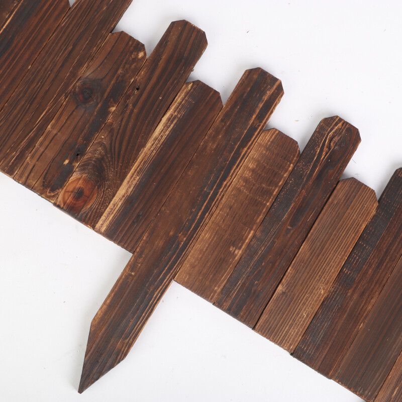 Wooden Edge Spiked Log Border Outdoor Roll Fencing Garden Lawn Edging ...