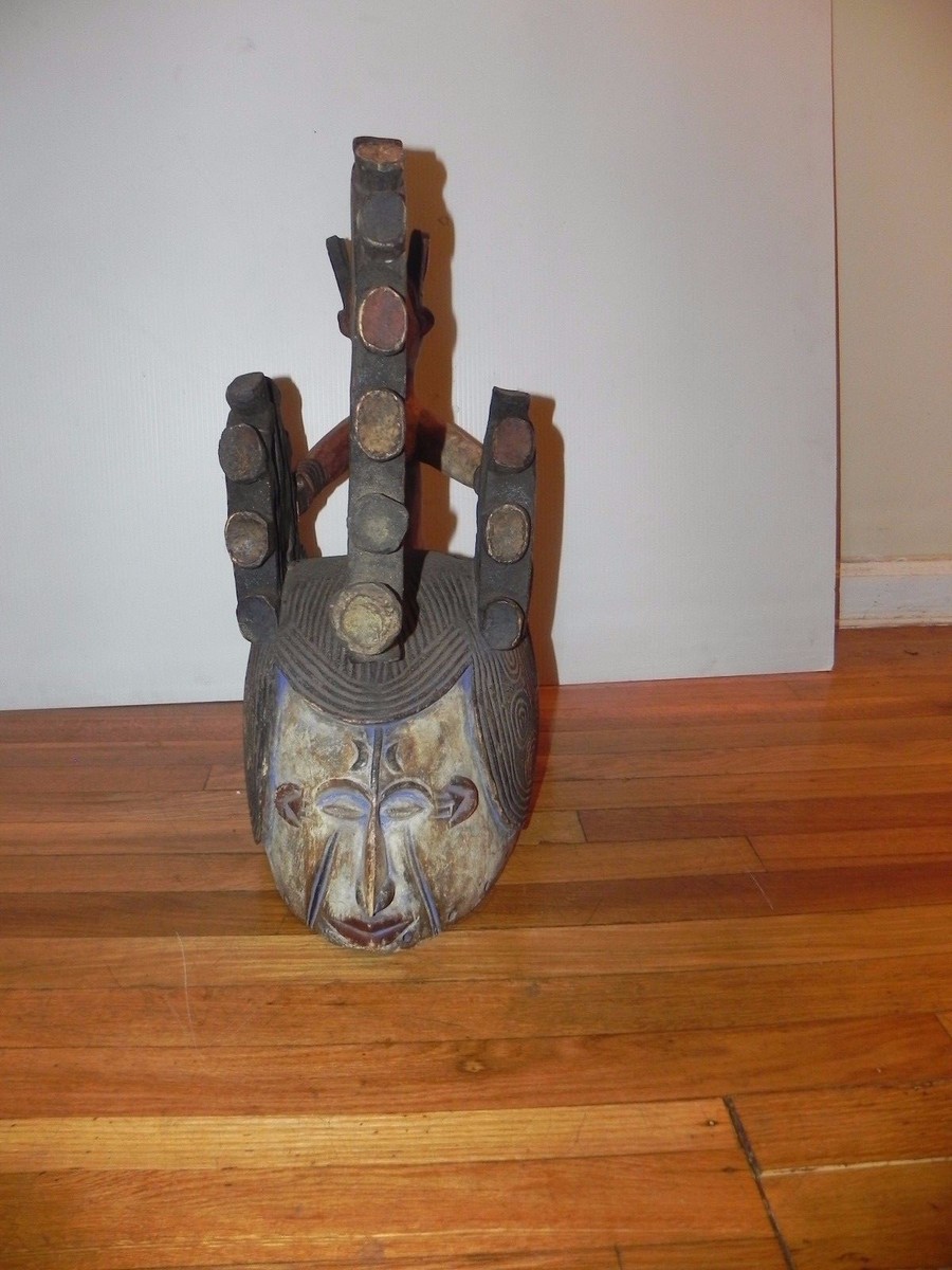 Igbo Helmet 350: IGBO ARTIST, Three Faced Helmet Mask