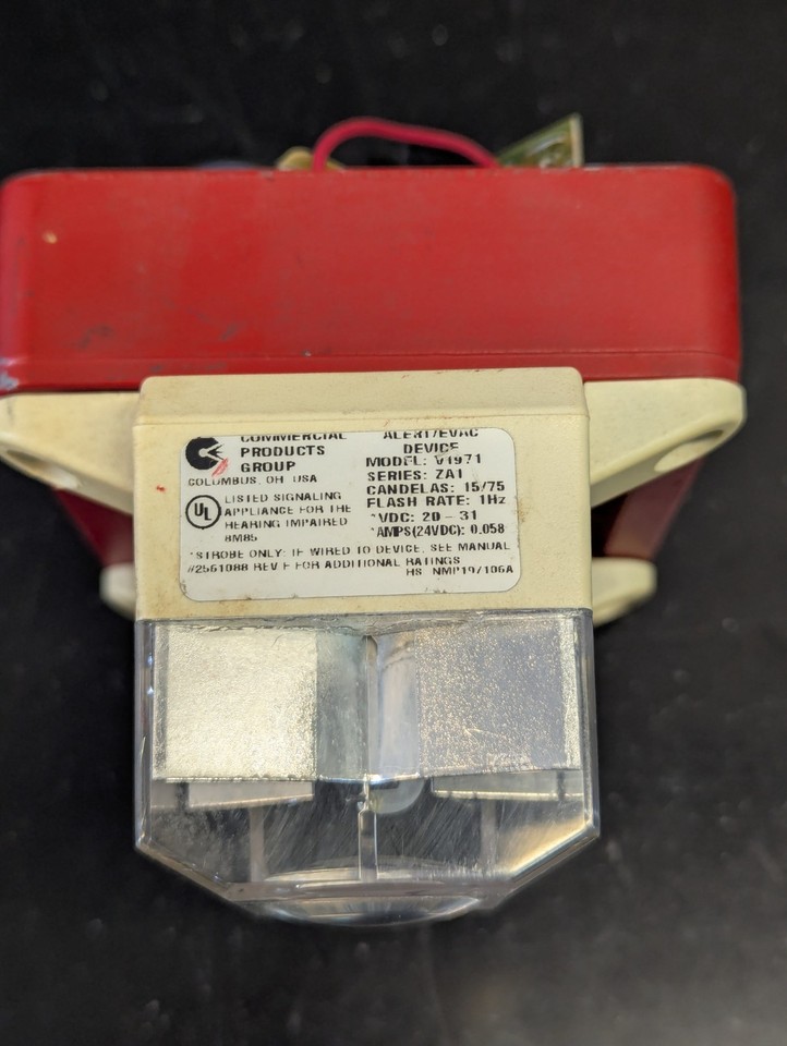 Federal Signal 450D Fire Alarm Horn with V1971 Strobe Wall Mount Light ...