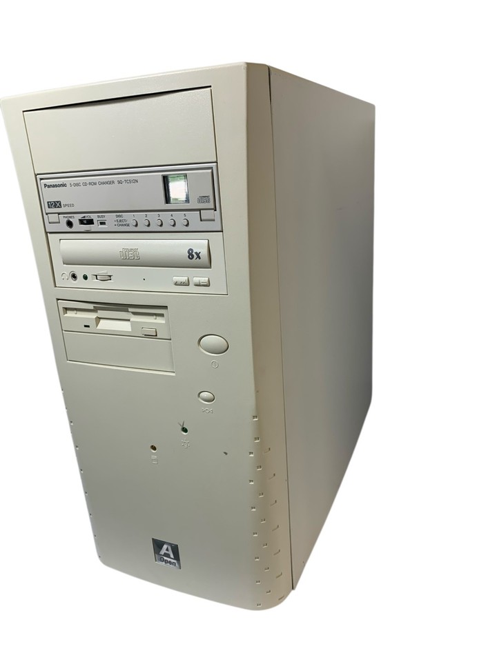 Vintage PC AOpen Computer Beige Pentium MMX 16MB RAM GPU & LAN Card ...